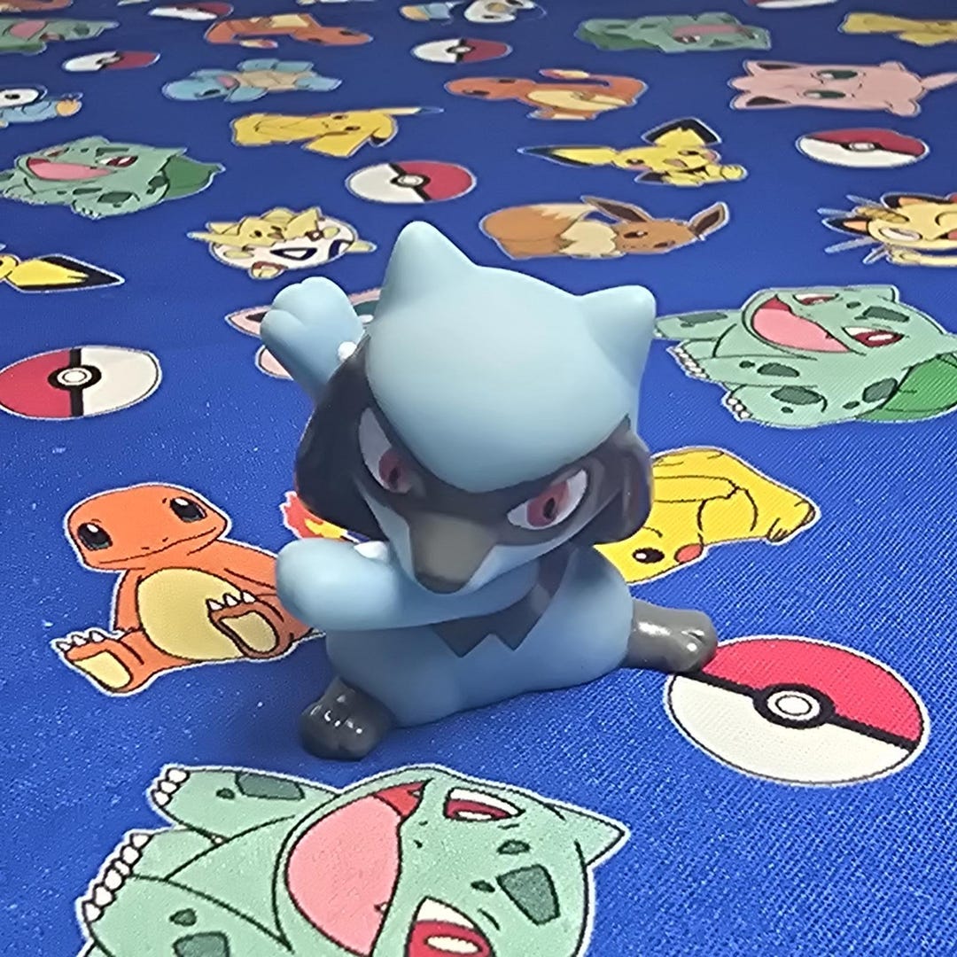 Pokemon Riolu Figure Finger Puppet 2006 Nintendo Bandai PVC Toy Japan ...