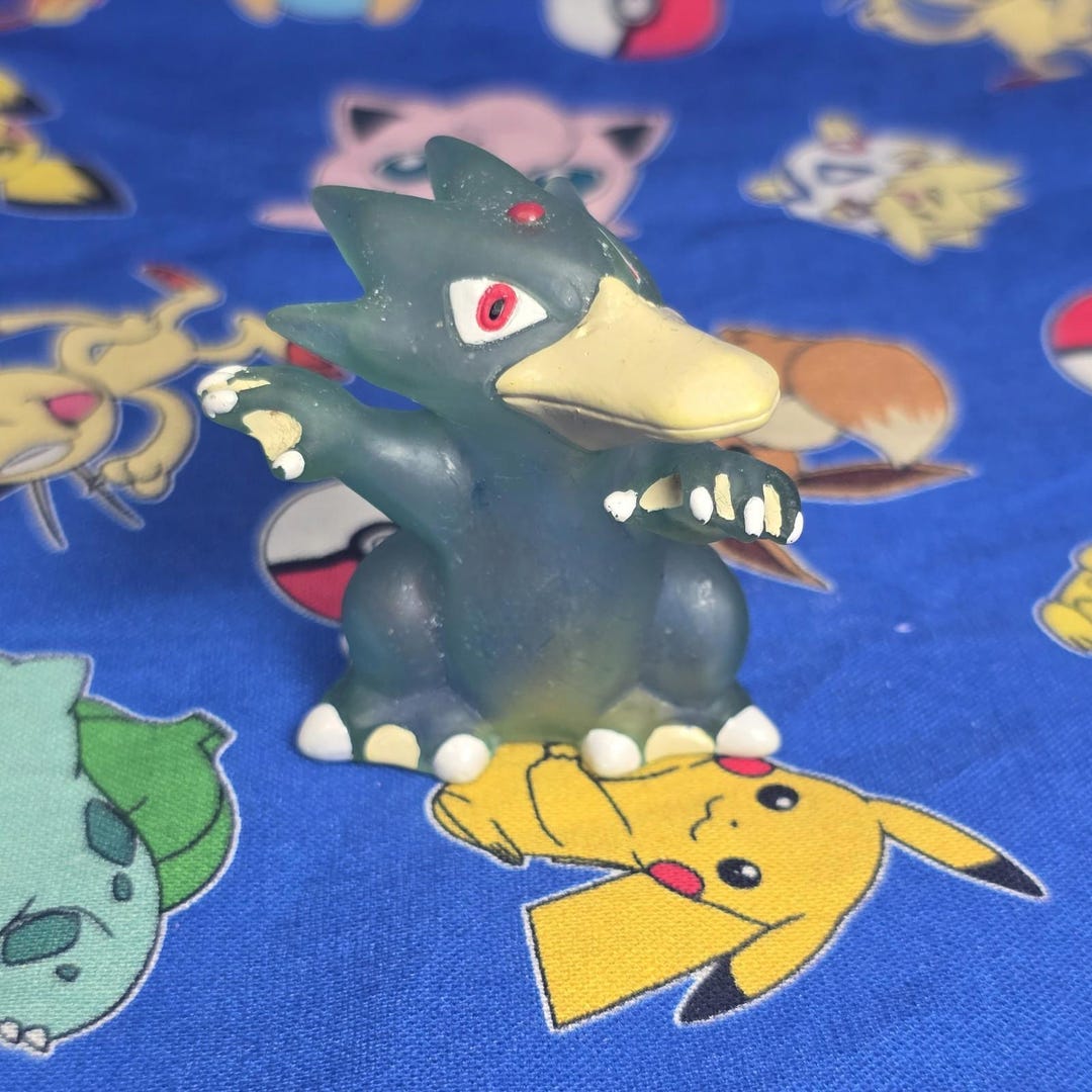Pokemon Golduck Clear Figure Finger Puppet 1997 Nintendo Bandai Vintage ...