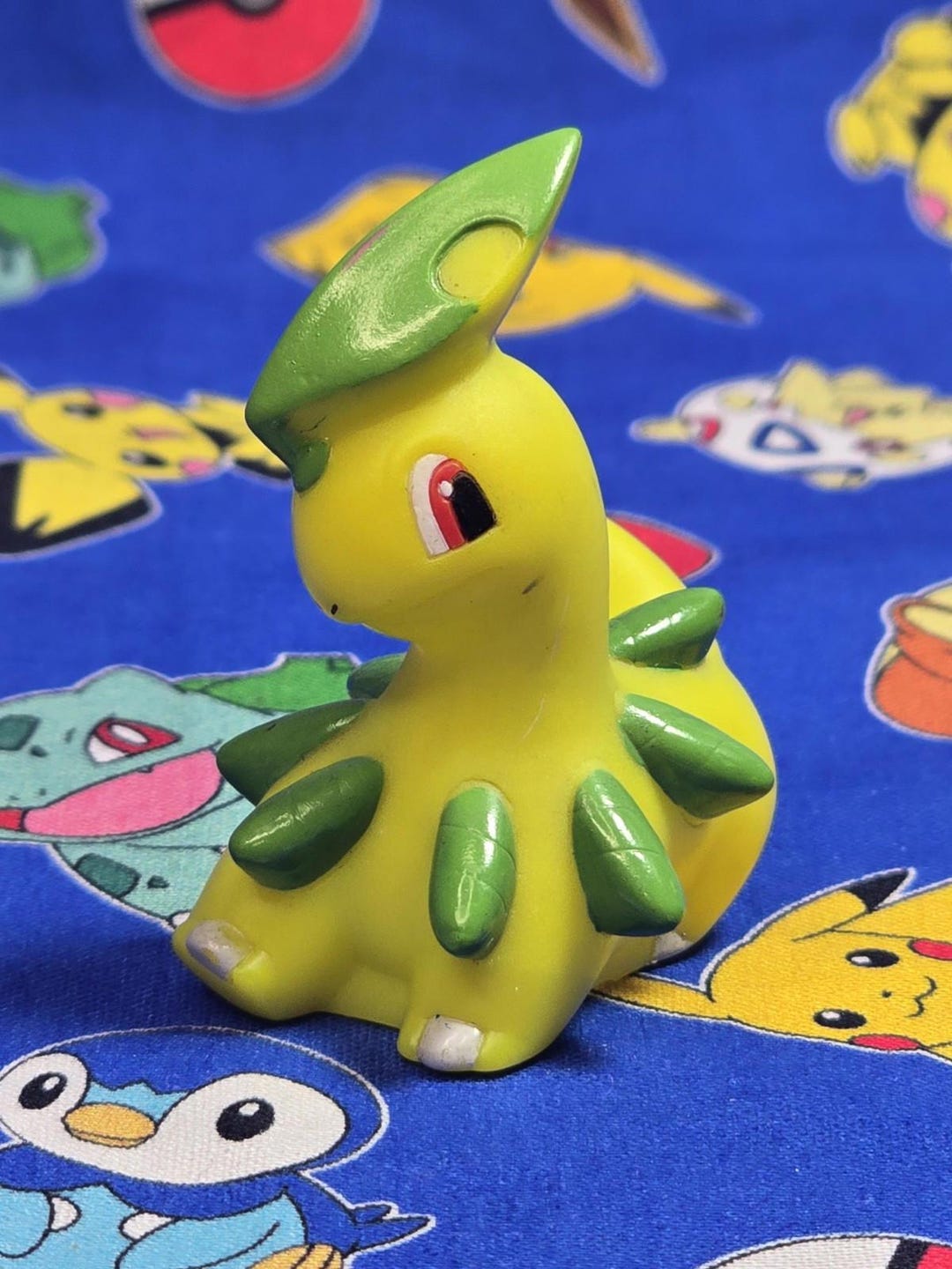 Pokemon Bayleef Figure Finger Puppet 2010 Nintendo Bandai PVC Japan USA ...