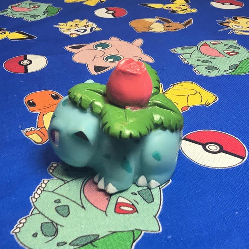 Pokemon Ivysaur Figure Finger Puppet 2004 Nintendo Bandai PVC Vintage ...