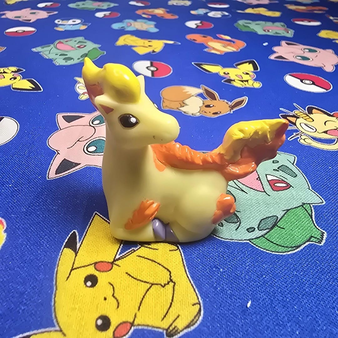 Pokemon Ponyta Figure Finger Puppet 1998 Nintendo Bandai PVC Vintage ...