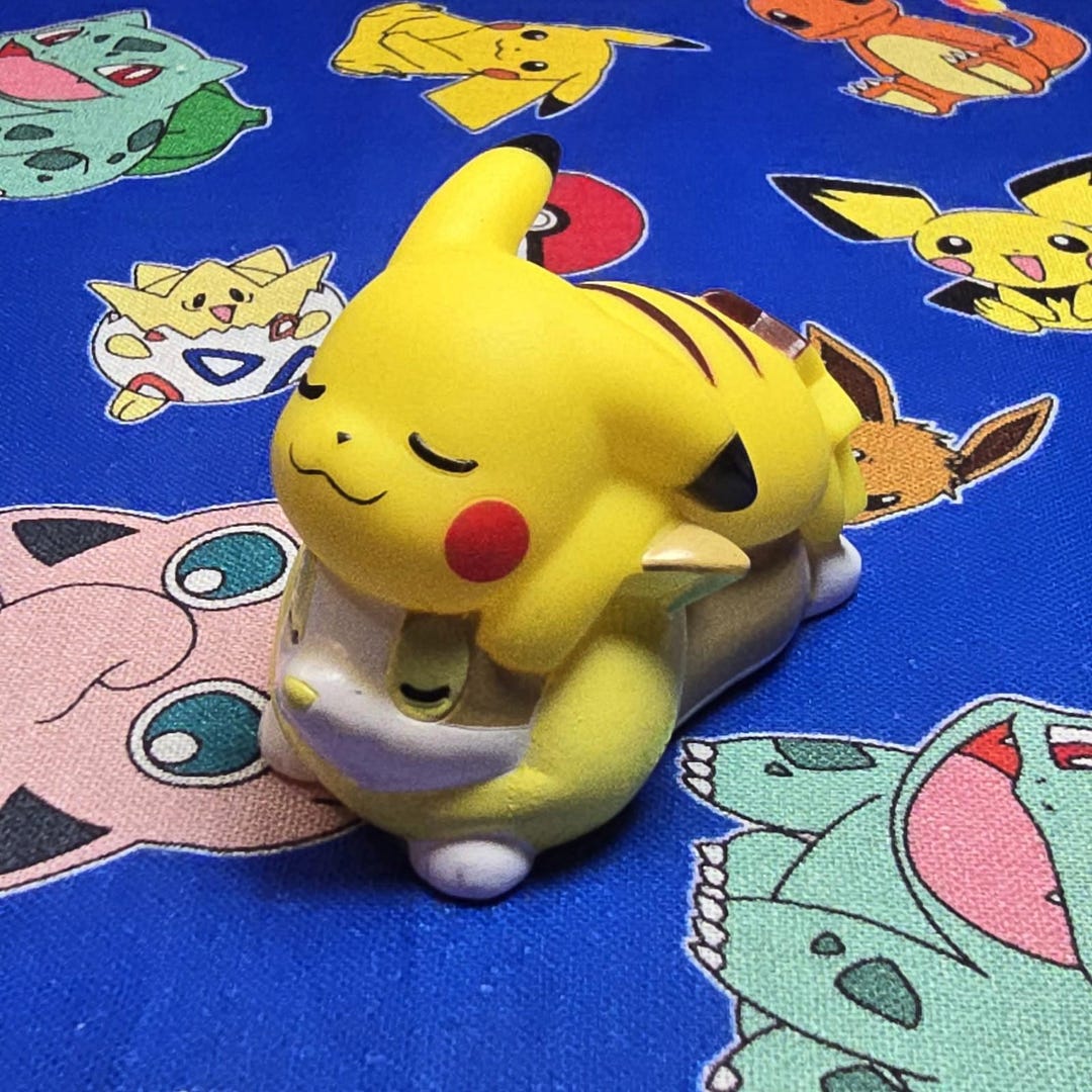 Pokemon Pikachu & Yamper Figure Finger Puppet Nintendo Bandai Japan USA ...