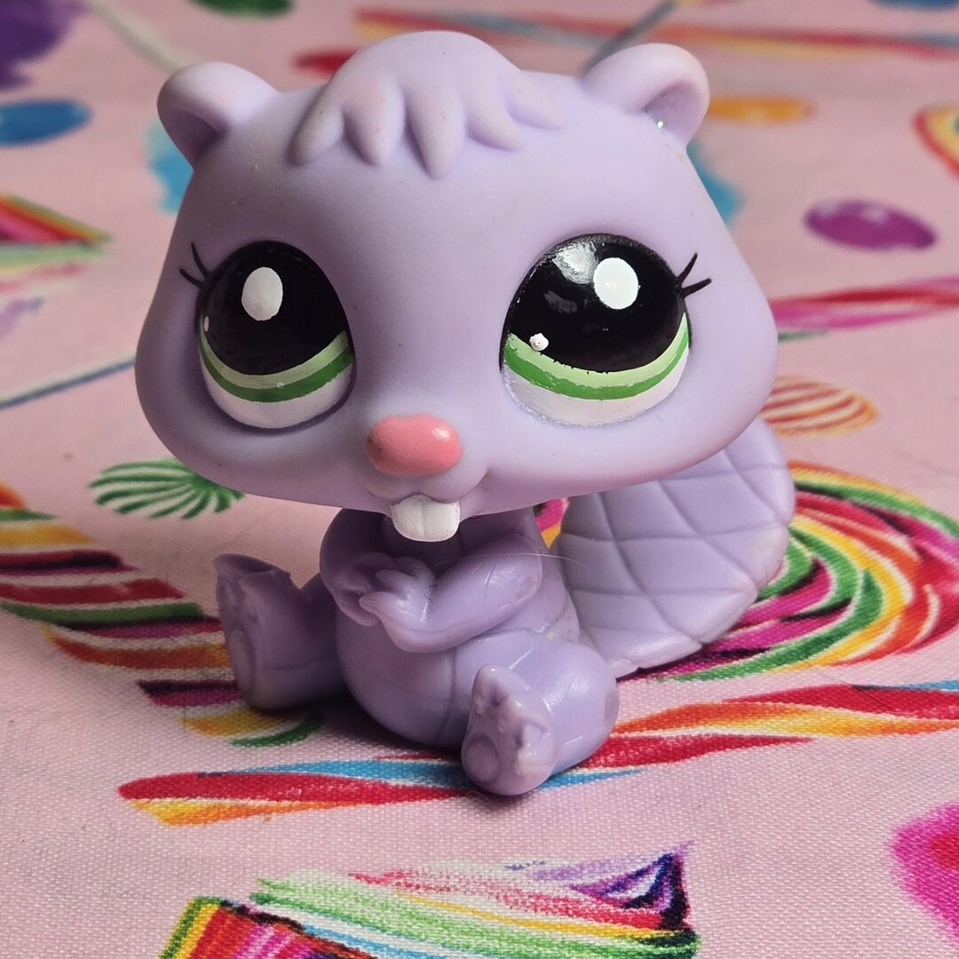 Littlest Pet Shop Authentic LPS #2592 Purple Lavender Beaver Blind Bag ...
