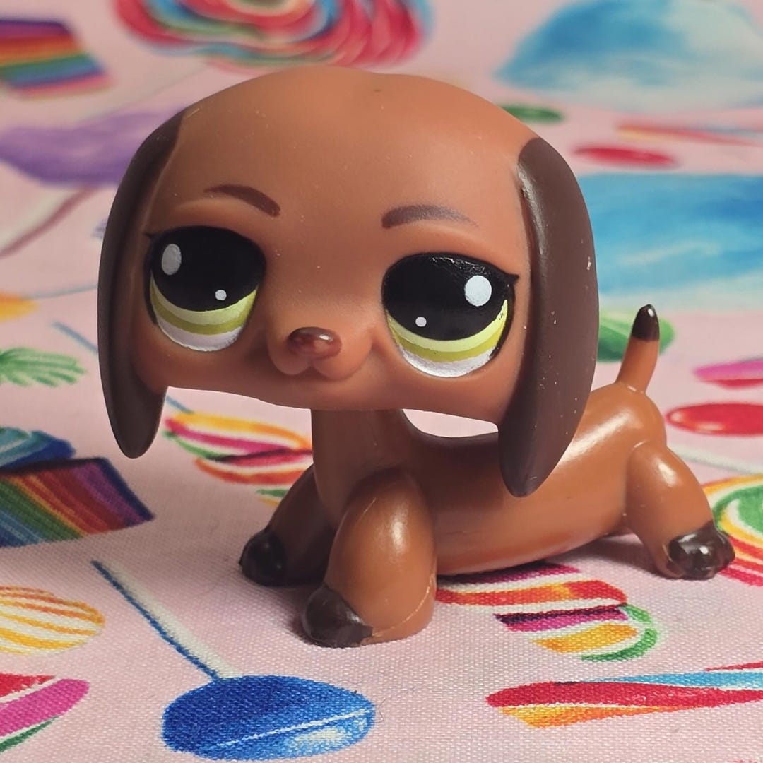 Littlest Pet Shop Authentic LPS #992 Dachshund Hot Dog Brown Weiner ...