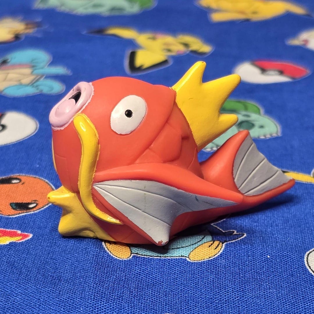 Pokemon Magikarp Figure Finger Puppet 1997 Nintendo Bandai PVC Vintage ...