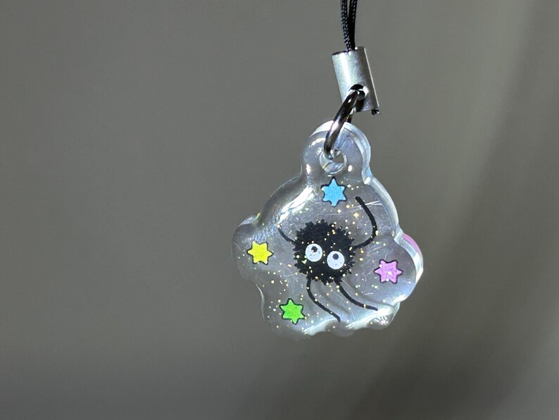 MYSTERY GACHA Soot Sprite 1'' Mini Glitter Epoxy Acrylic Phone Charm ...