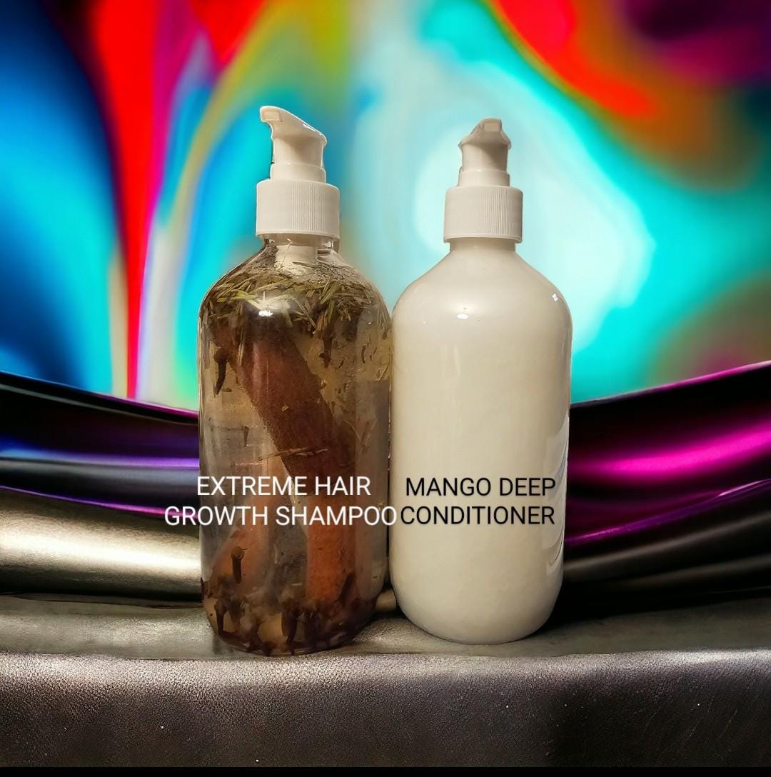 Mega Hair Growth Shampoo & Mango Conditioner Set With Hairspray - Etsy