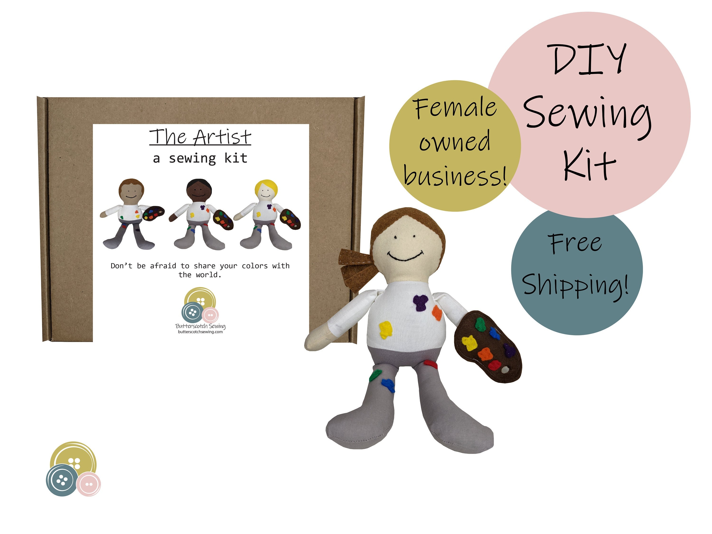 Learn to Sew → DIY Sewing Kit → Doll Sewing Kit → All Supplies (except ...