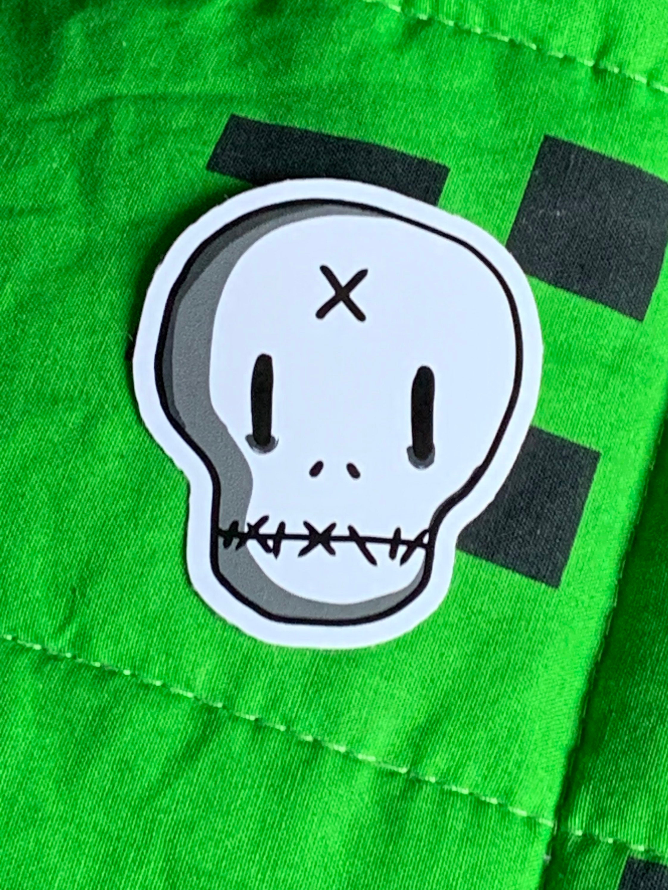 Tired Skull Vinyl Sticker - Etsy