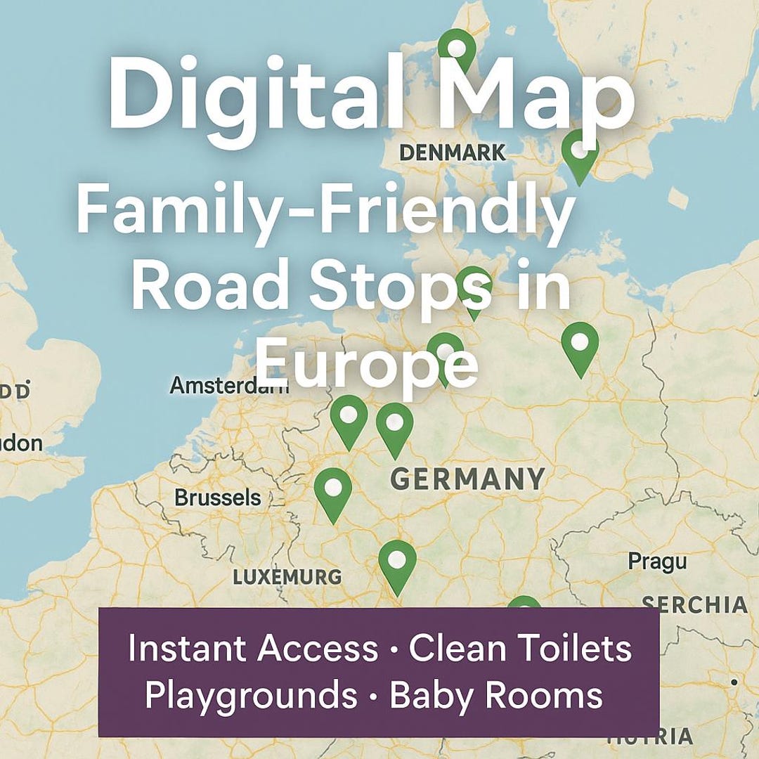 Kid-friendly Road Stops Map (europe) – Google Map of Family Rest Areas ...