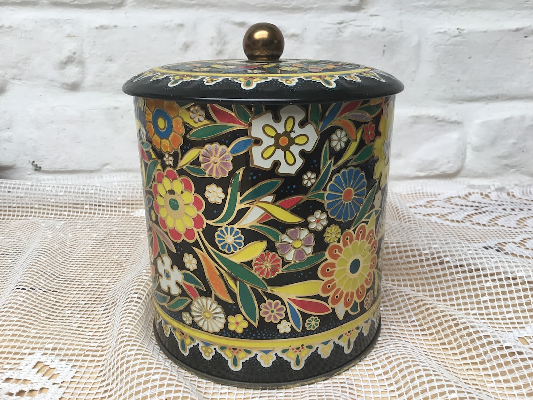 Vintage Tin Box Pretty Old Box Vintage Box Decorative Box - Etsy