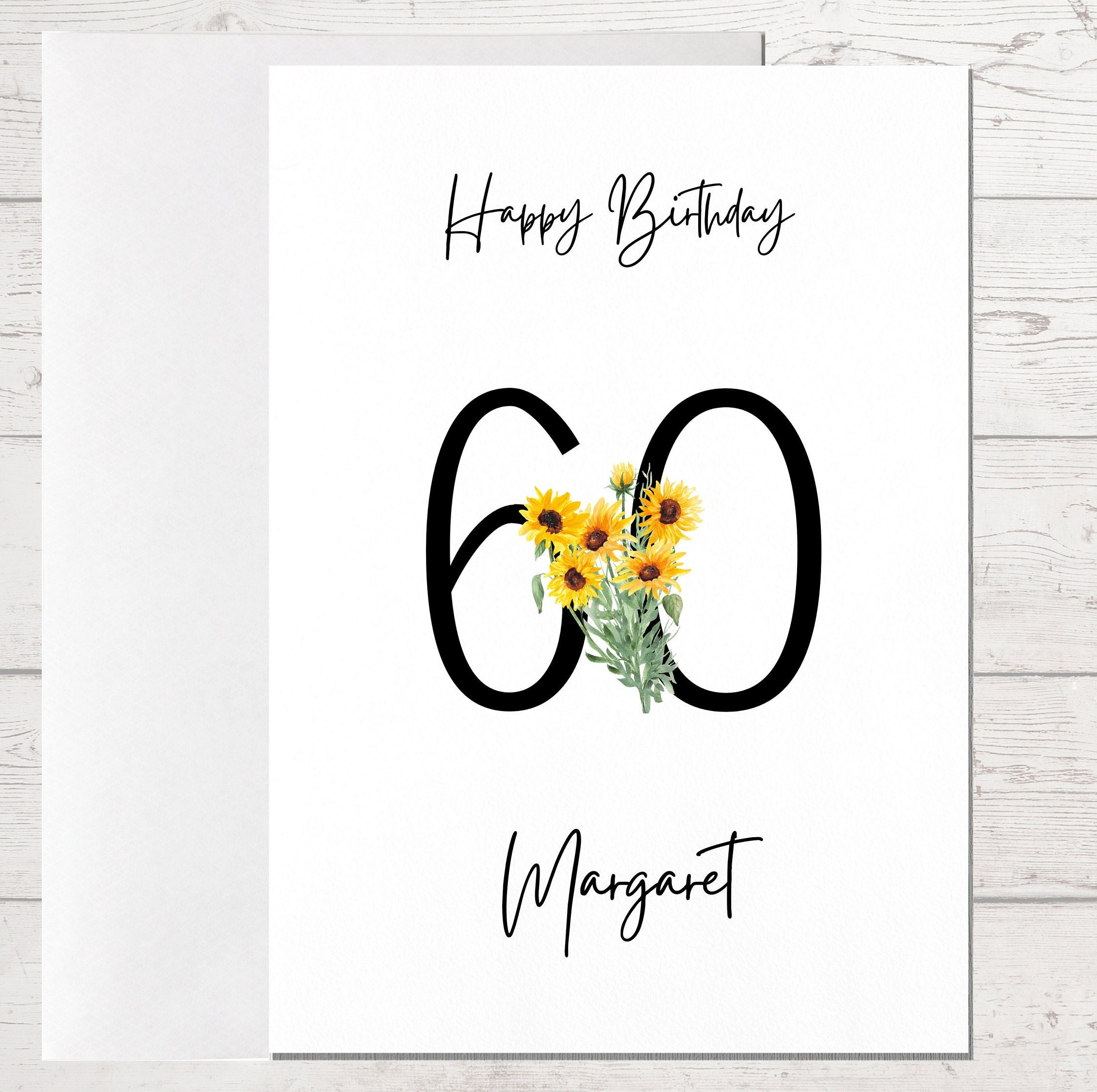 60th Birthday Card Personalized 60th Birthday Card Custom - Etsy