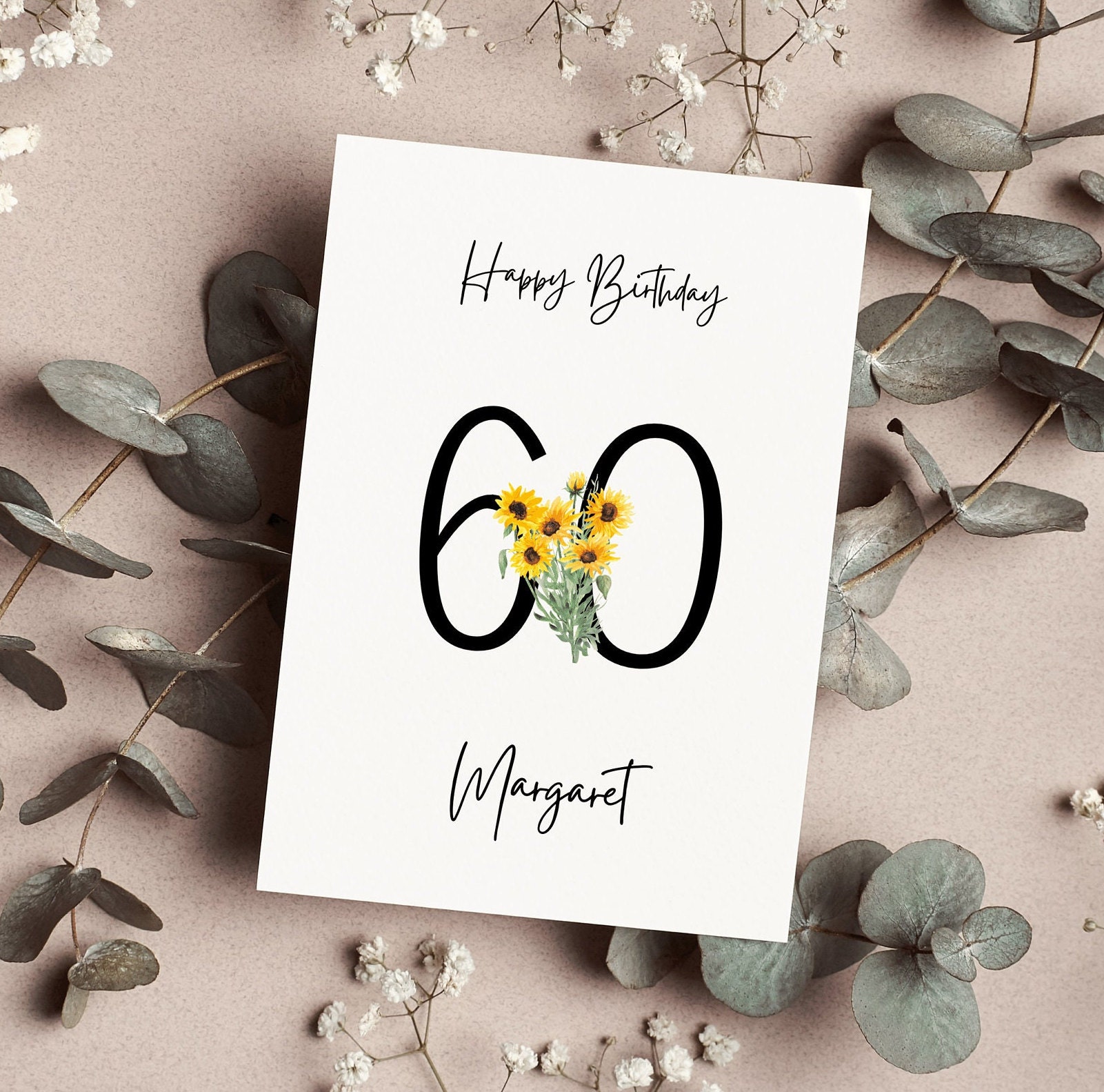 60th Birthday Card Personalized 60th Birthday Card Custom - Etsy