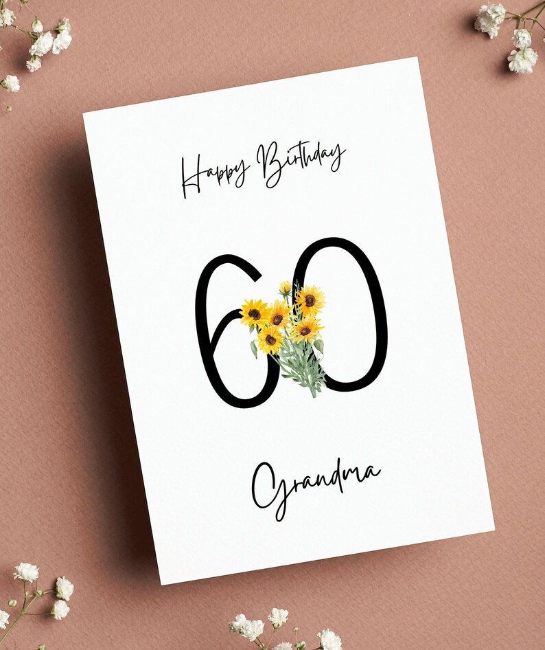 60th Birthday Card Personalized 60th Birthday Card Custom - Etsy