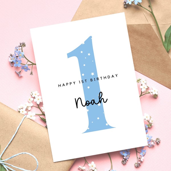 First Birthday Card - Etsy