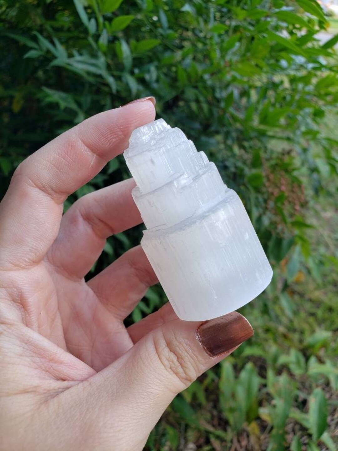 Satin Spar Mini Tower, Healing Crystals for Meditation, Reiki Crystal ...