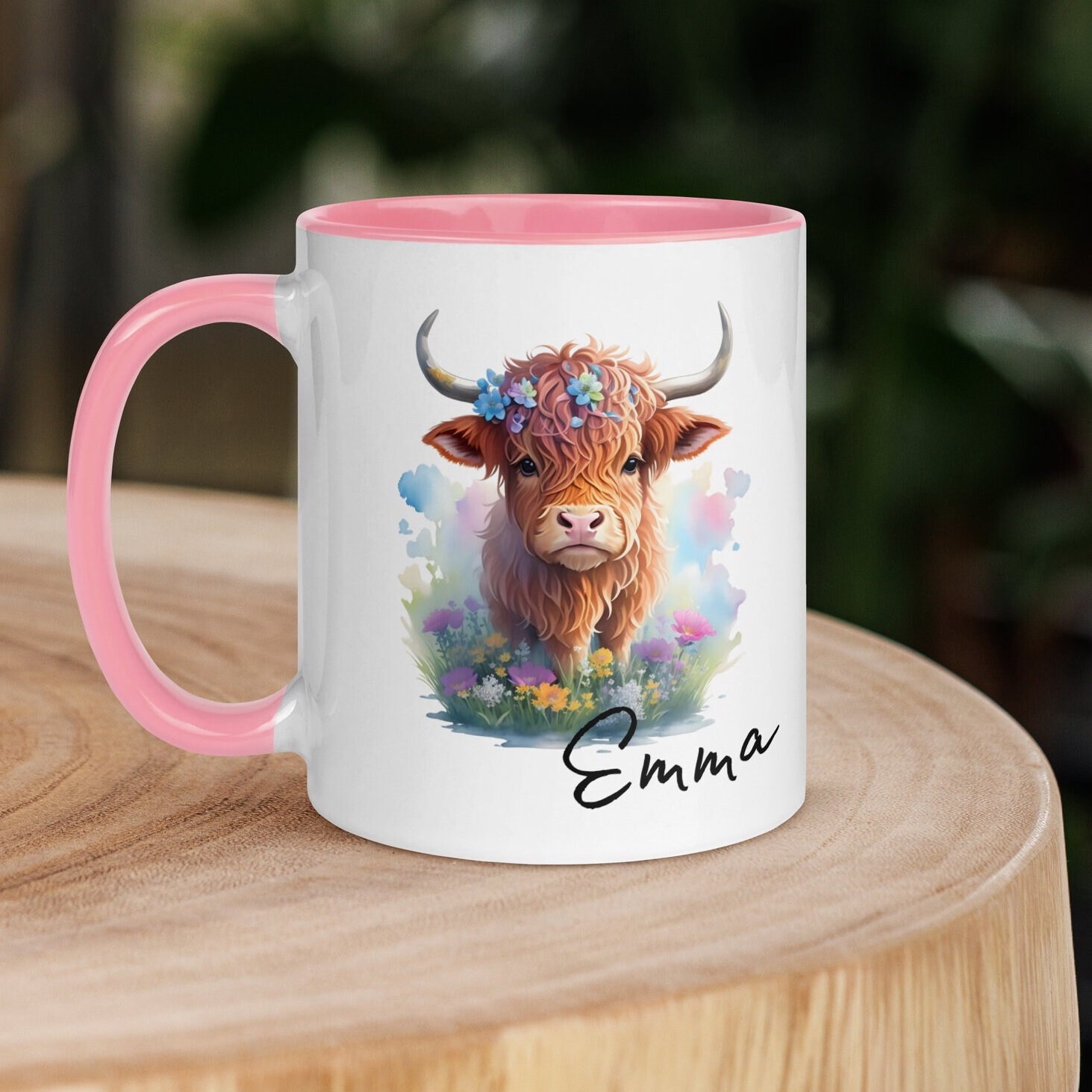 Highland Coo Mug Personalised Cow Mug Gift Scottish Cow Mug Cow Lover ...