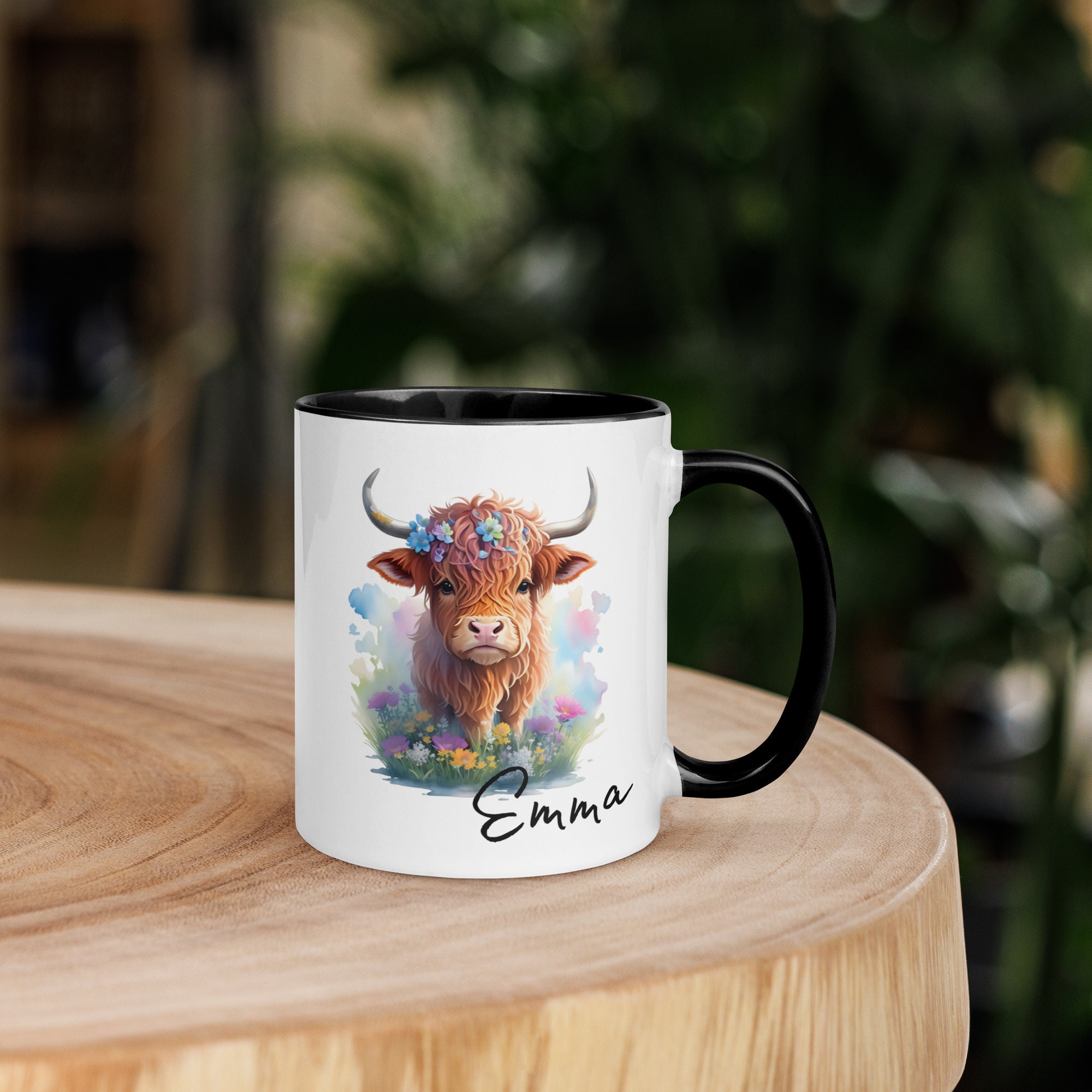 Highland Coo Mug Personalised Cow Mug Gift Scottish Cow Mug Cow Lover ...