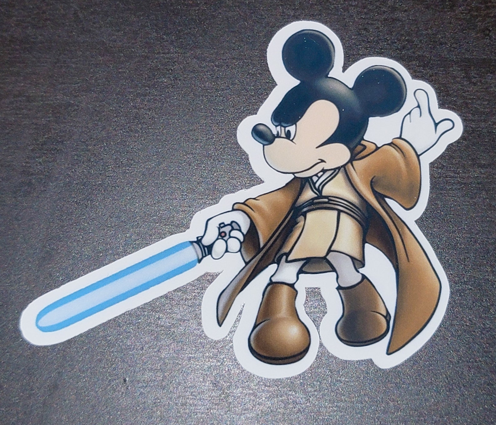 Disney Jedi Mickey Sticker 2 6 Black and White | Etsy