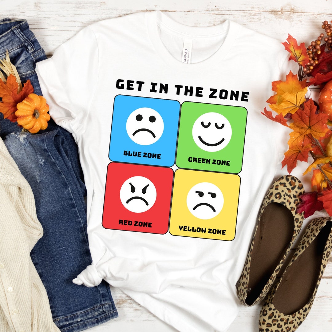 Zones Feelings Shirt, the Zones T Shirt, Blue Zone Red Zone Yellow Zone ...