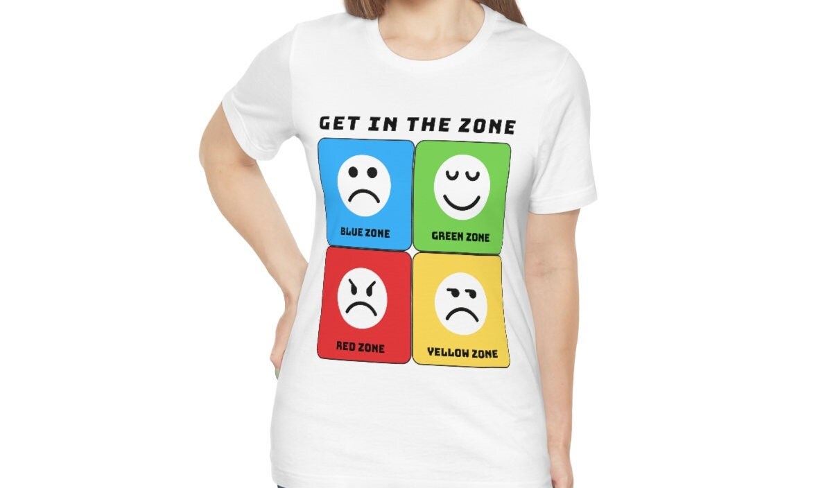 Zones Feelings Shirt, the Zones T Shirt, Blue Zone Red Zone Yellow Zone ...