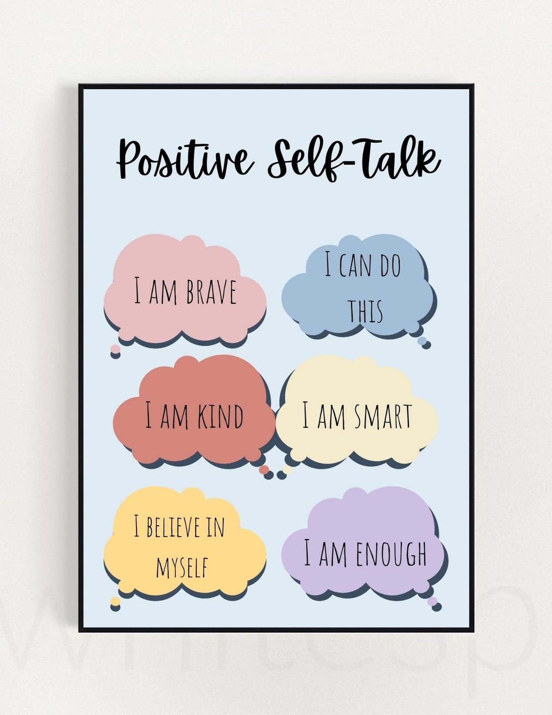 Positive Self-talk School Counseling Poster | Elementary Poster ...
