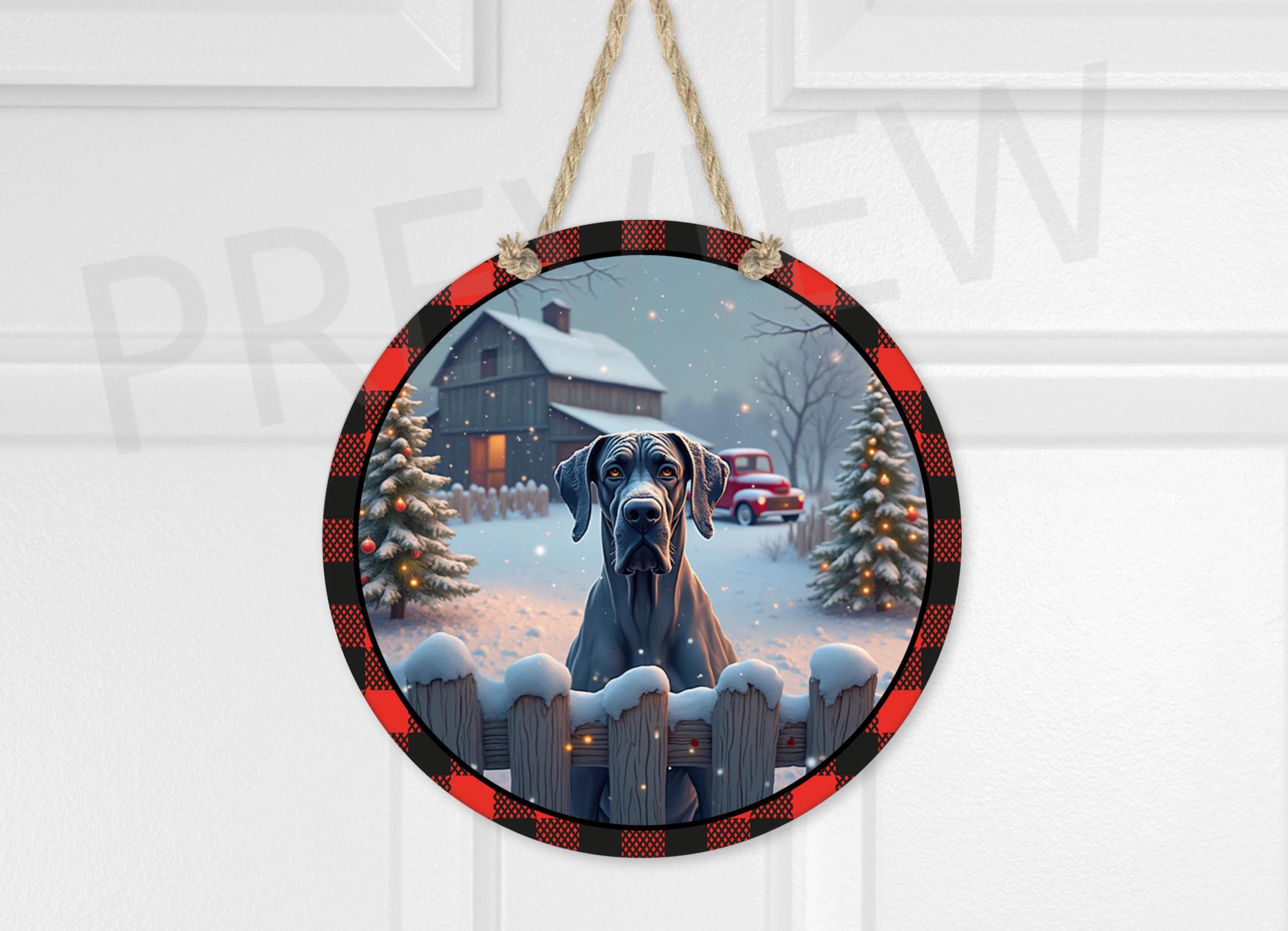 Great Dane Dog Breed Round Design - Etsy