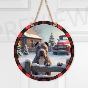 Pitbull Dog Breed Round Design - Etsy