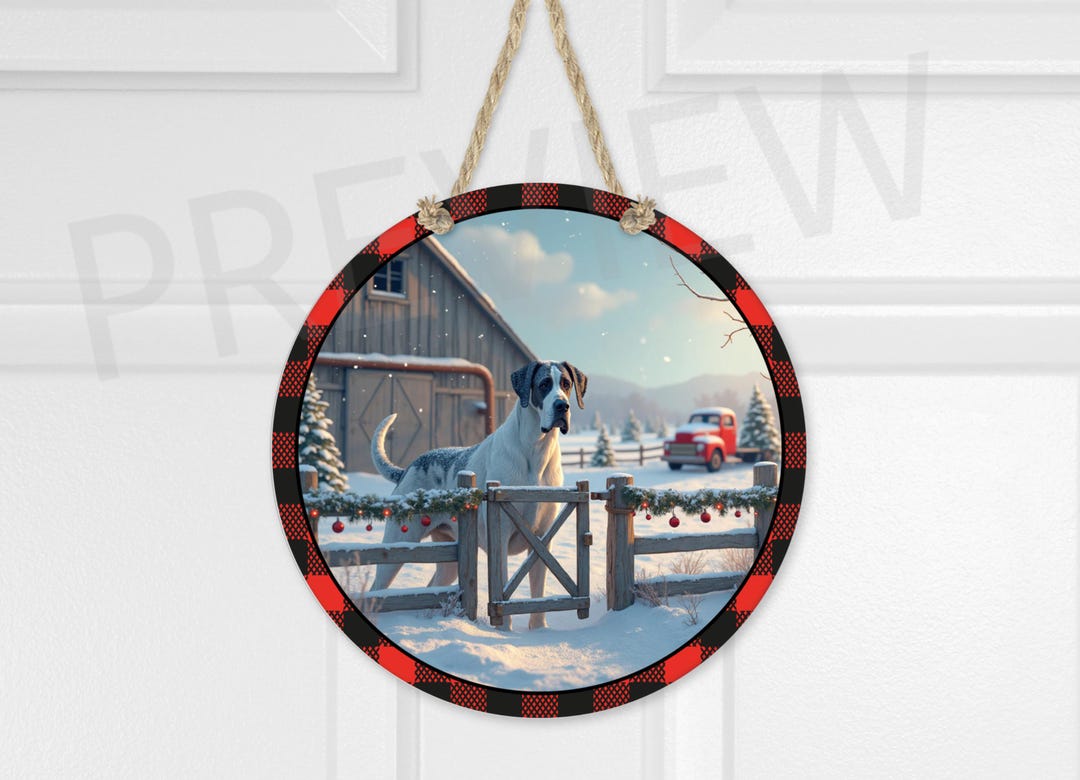 Great Dane Dog Breed Round Design - Etsy