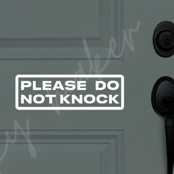 Do Not Knock Sign - Etsy
