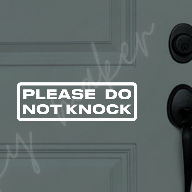 Do Not Knock Sign - Etsy