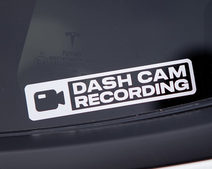 Set of 2: Dash Cam Recording Vinyl Decal Dashcam Car Motorcycle Van ...