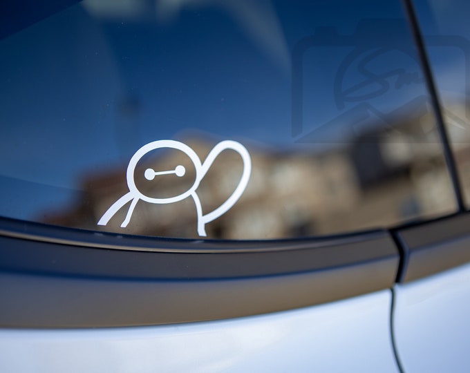 Cute Hand Waving Decal Sticker | Vinyl Decal | EV Decal | Bubbly Funny ...