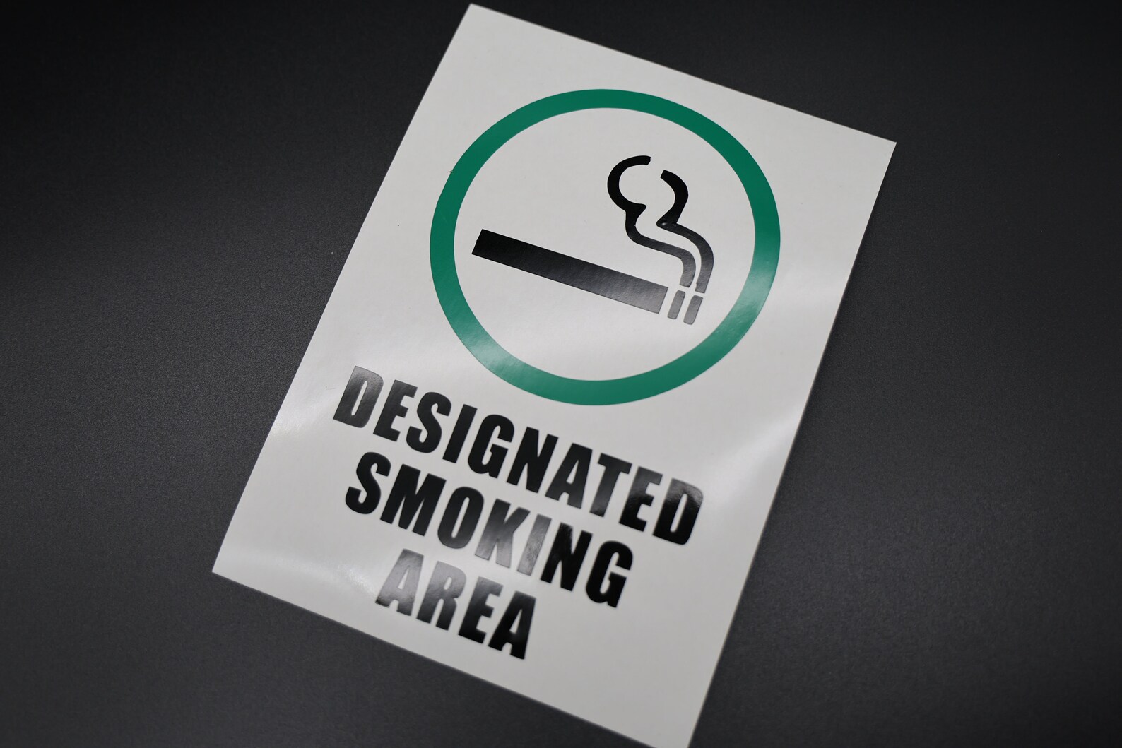 Designated Smoking Area Vinyl Decal, Waterproof Smoking Sign Sticker ...