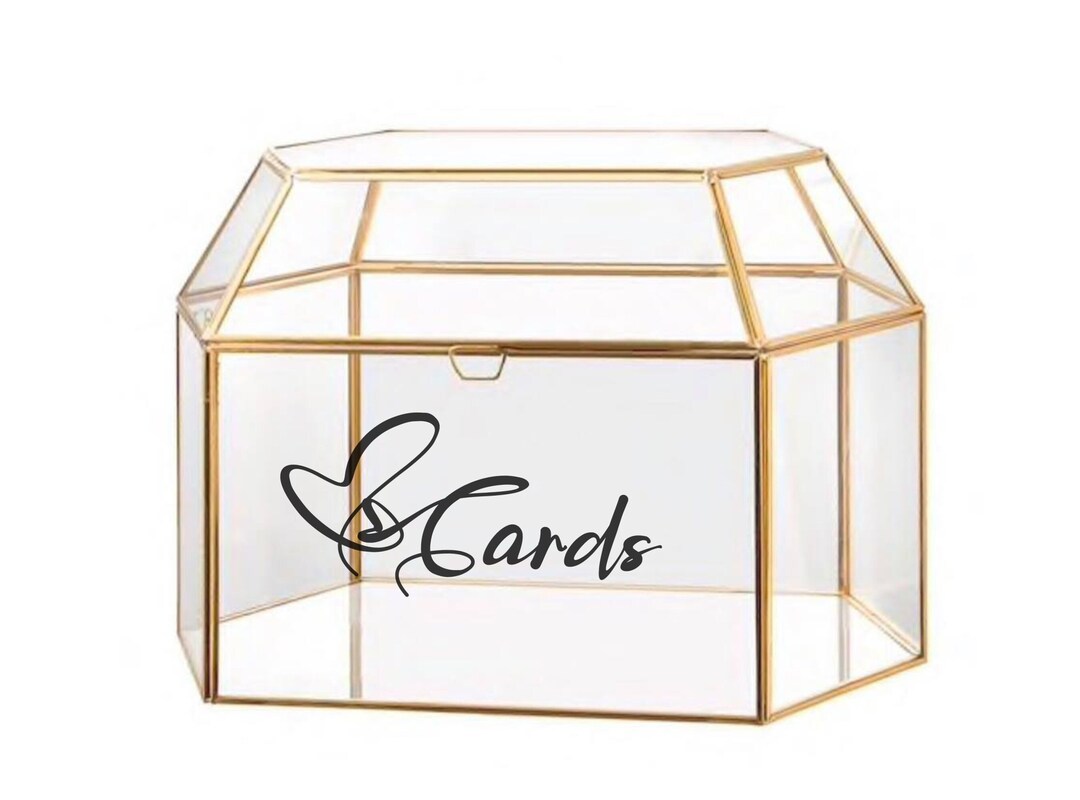 Wedding Card Box Vinyl Decal Card Box Sticker Wedding Card Box Wedding ...