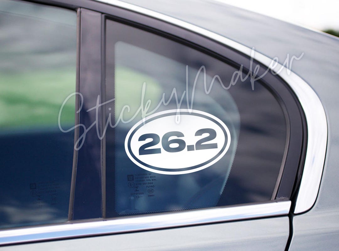 Marathon Race Runner Vinyl Decal Half Marathon Sticker Triathlon 13.1 ...