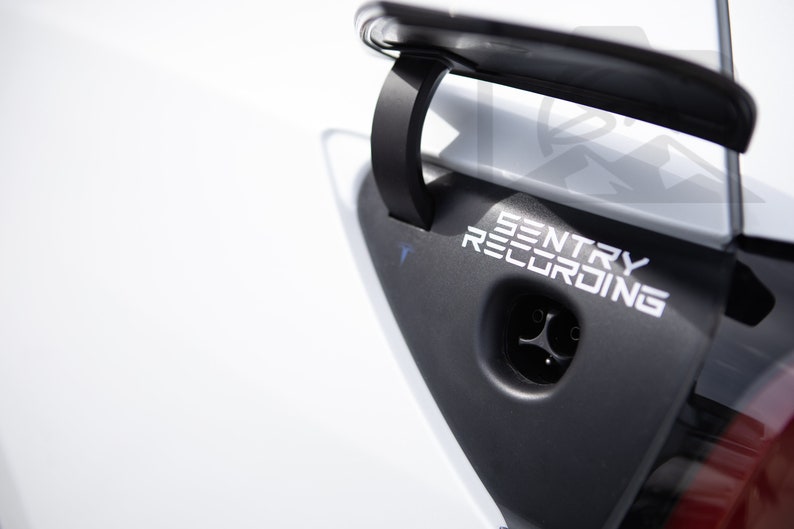 Tesla Sentry Mode Recording Vinyl Decals (set of 2), Charge Port Camera ...