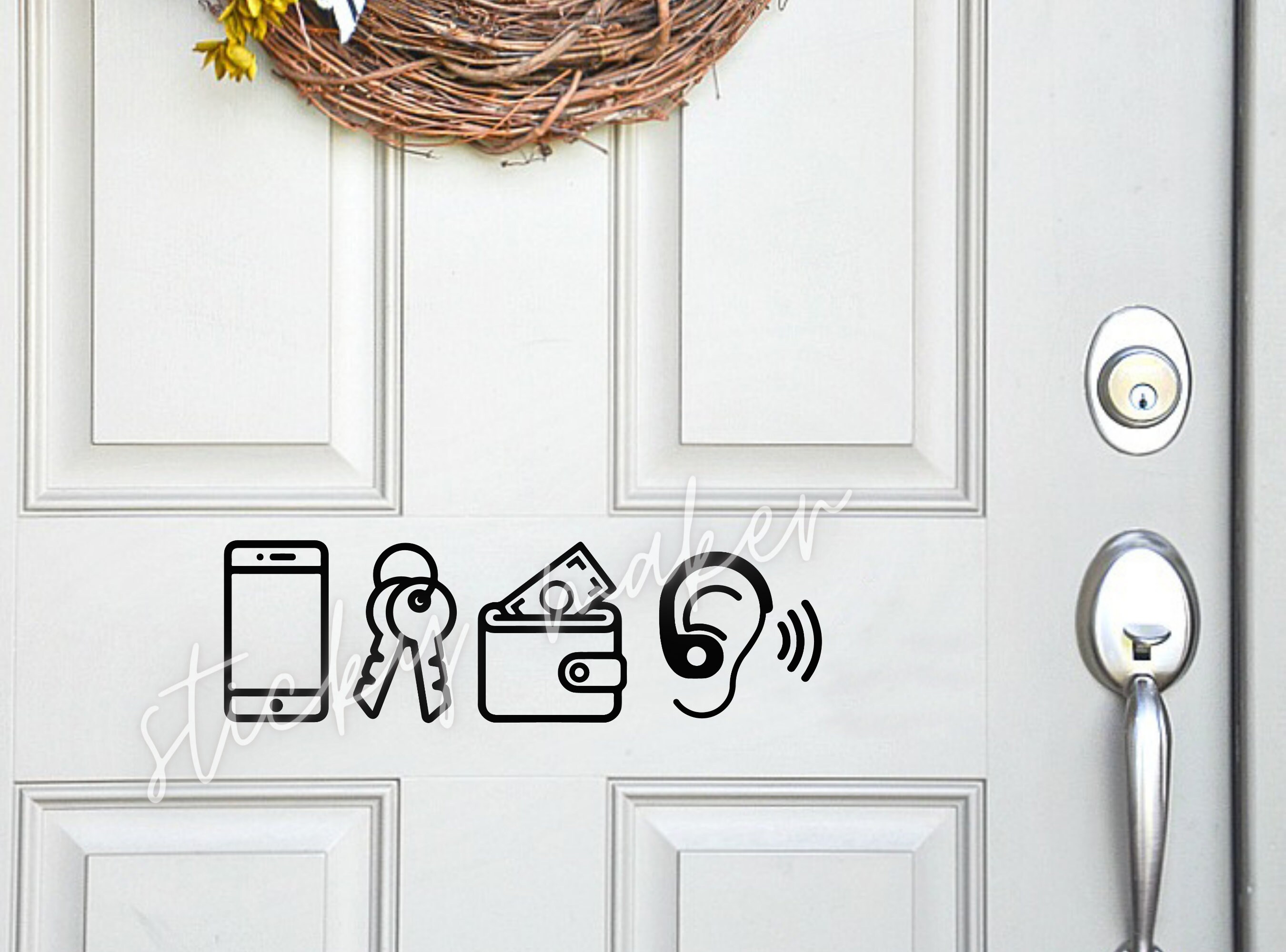 Personalized Door Reminder Vinyl Decal | Before Leaving Reminder ...