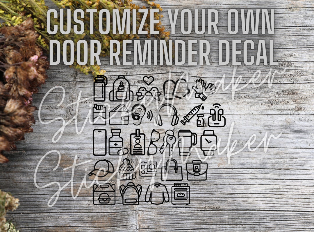 Custom Door Reminder Vinyl Decal Before Leaving Reminder - Etsy
