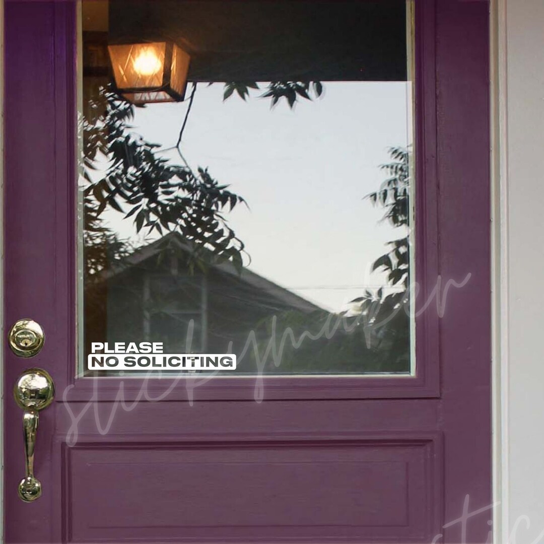 Please No Soliciting Vinyl Decal | Door/window Sticker - Etsy