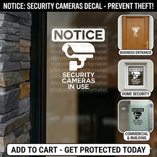 Warning Security Camera Signs - Etsy