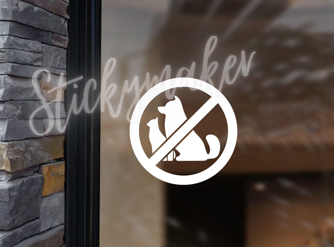 No Pets Decal | No Pets Allowed Sticker for Doors, Windows, and ...