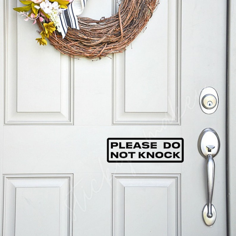 Please Do Not Knock Vinyl Decal Sticker | Do Not Knock | Mail Man ...