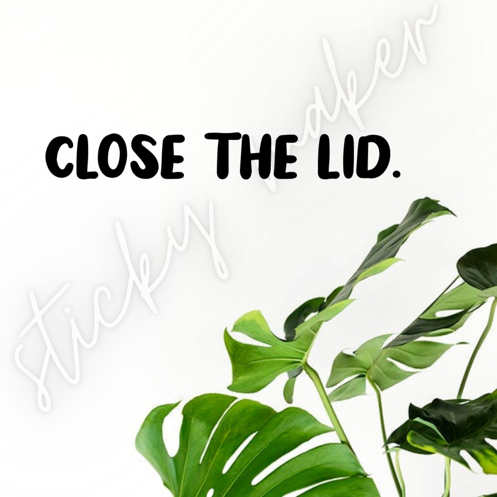 Close the Lid Vinyl Decal Friendly Reminder Toilet Seat - Etsy