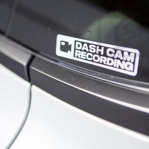 Set of 2: Dash Cam Recording Vinyl Decal | Dashcam Car Motorcycle Van ...