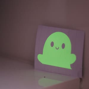Ghost Decal Glow in the Dark Green Blue Pink or Orange | Vinyl Decal ...