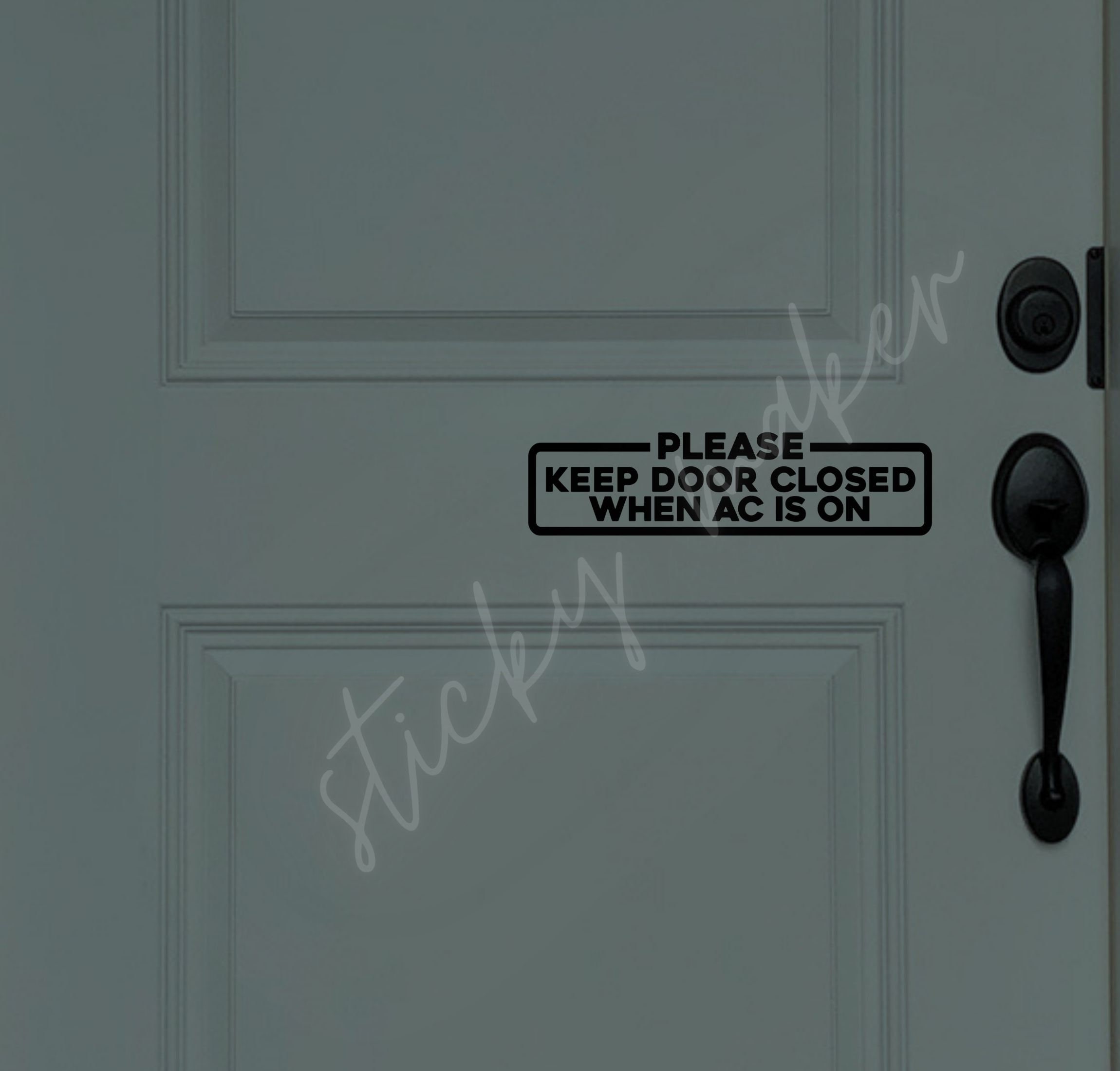 Please Keep Door Closed When AC is on Vinyl Decal Window - Etsy Canada