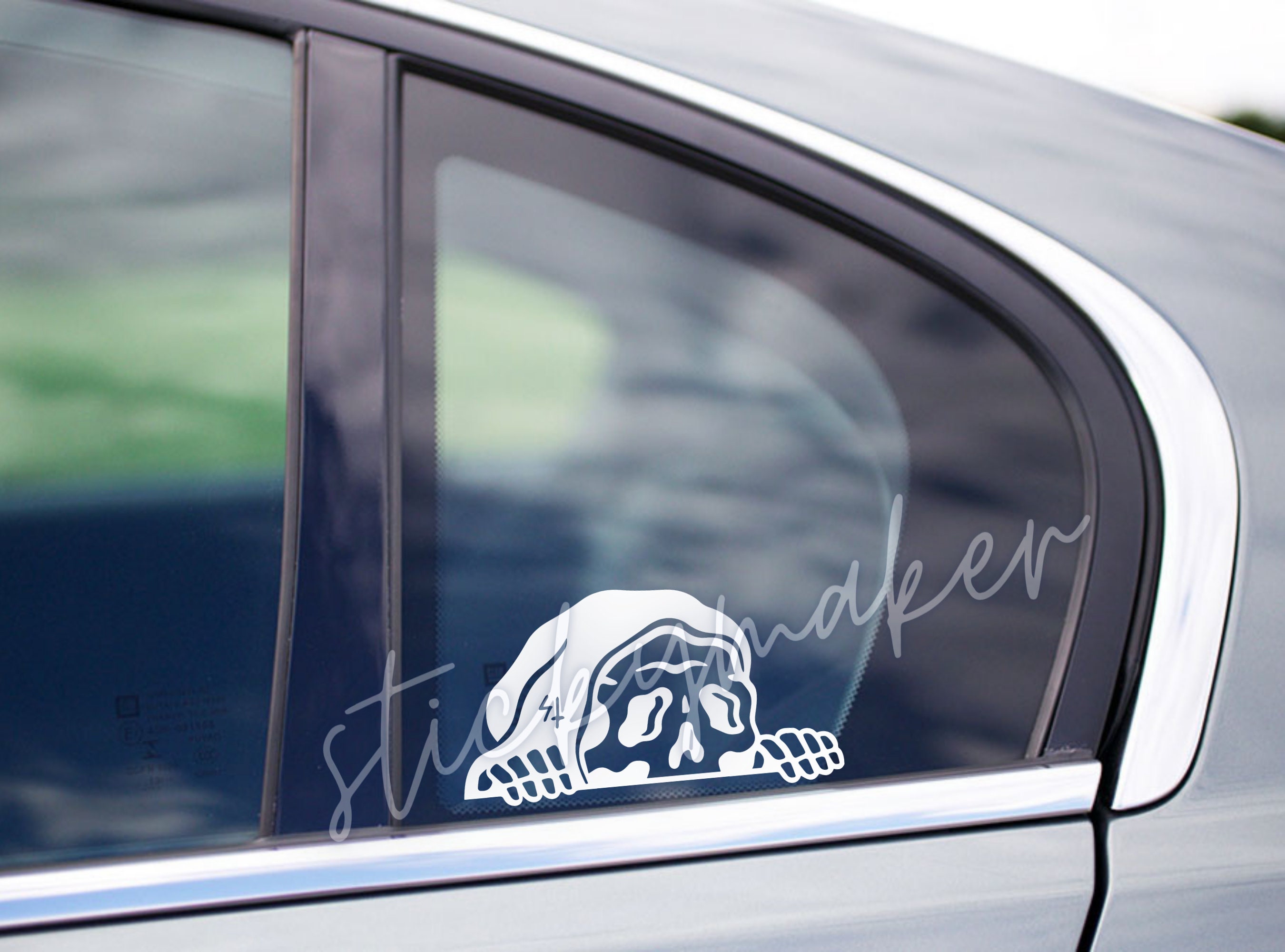 Grim Reaper Creeper Peekaboo Vinyl Decal Sticker Lurking Spooky ...