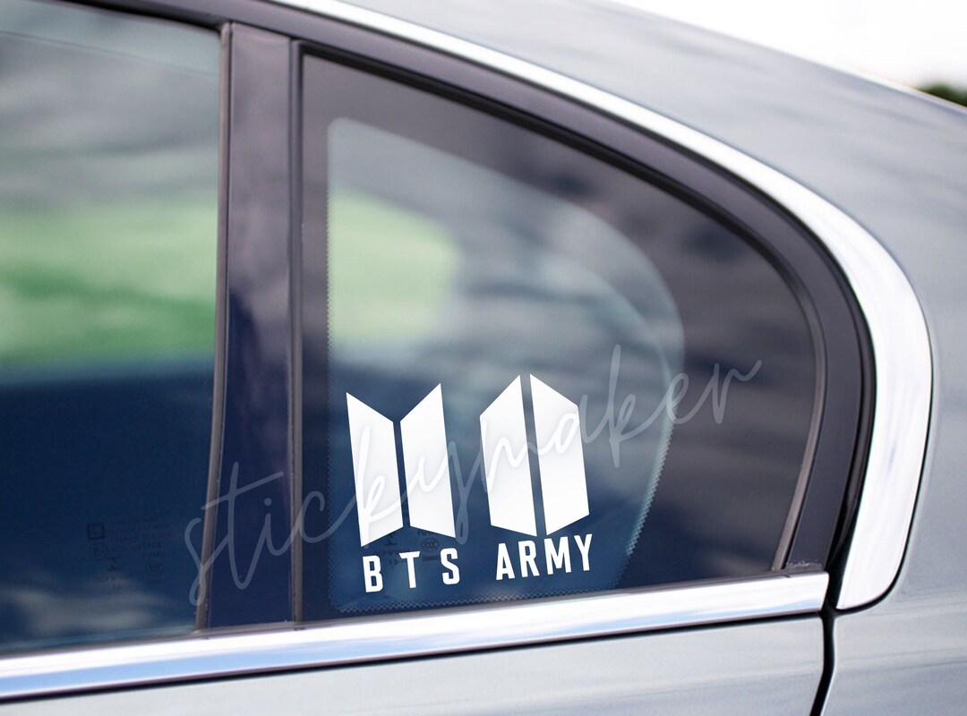 BTS and BTS Army Logos With Text Vinyl Decal BTS Fans Kpop Bts Logo Bts ...