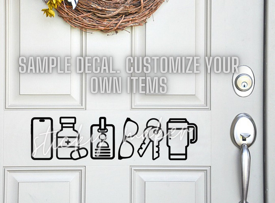 Personalized Door Reminder Vinyl Decal | Before Leaving Reminder ...